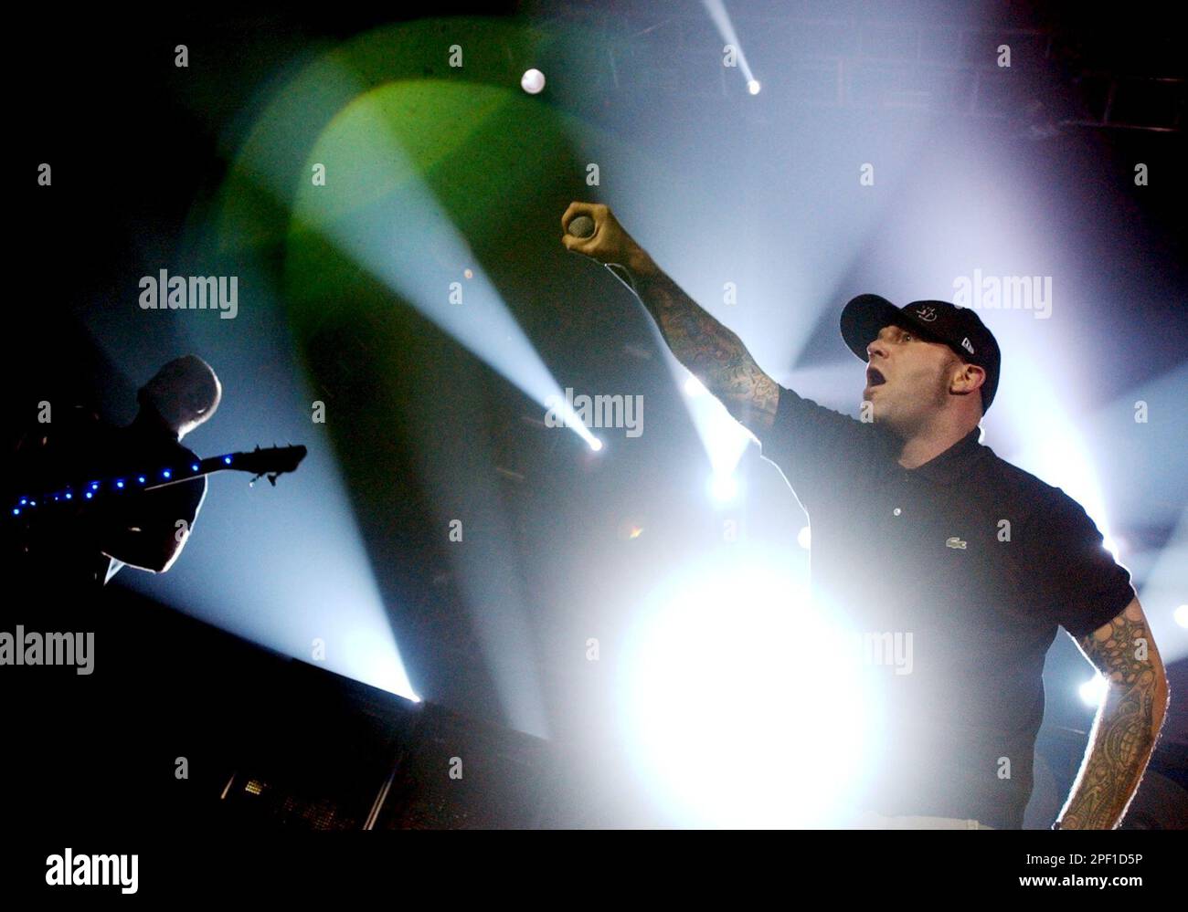 Singer Fred Durst of US rock band Limp Bizkit performs live on stage ...