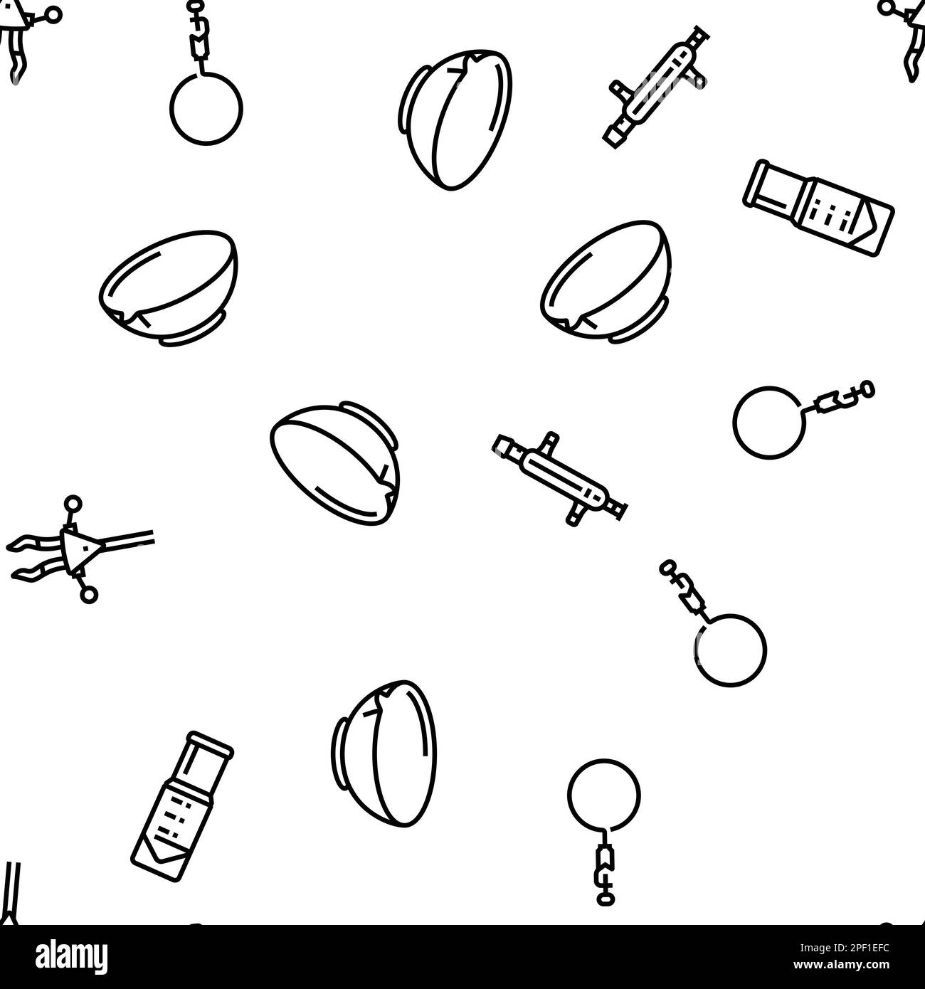chemical glassware laboratory vector seamless pattern Stock Vector ...