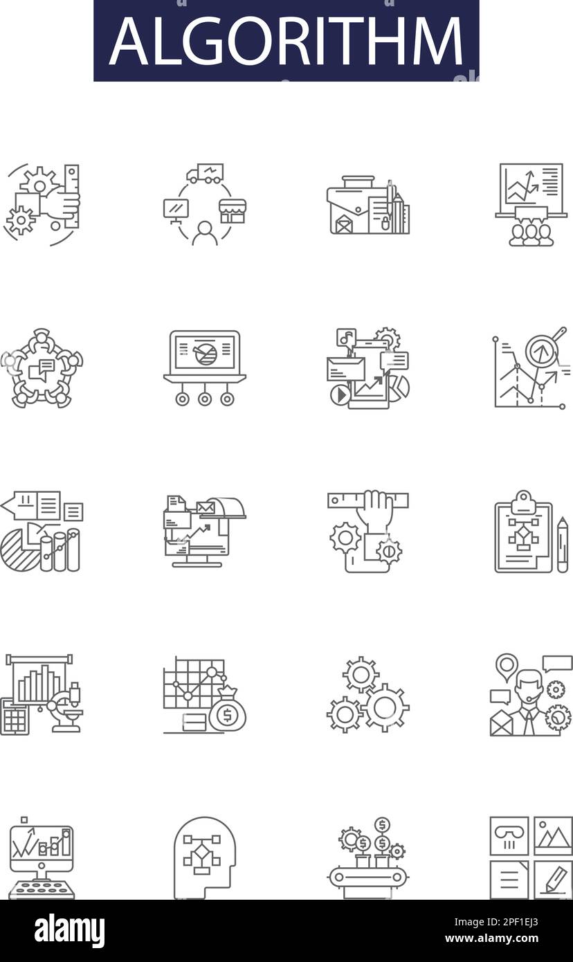 Algorithm Line Vector Icons And Signs Programming Complexity Implicit Computation