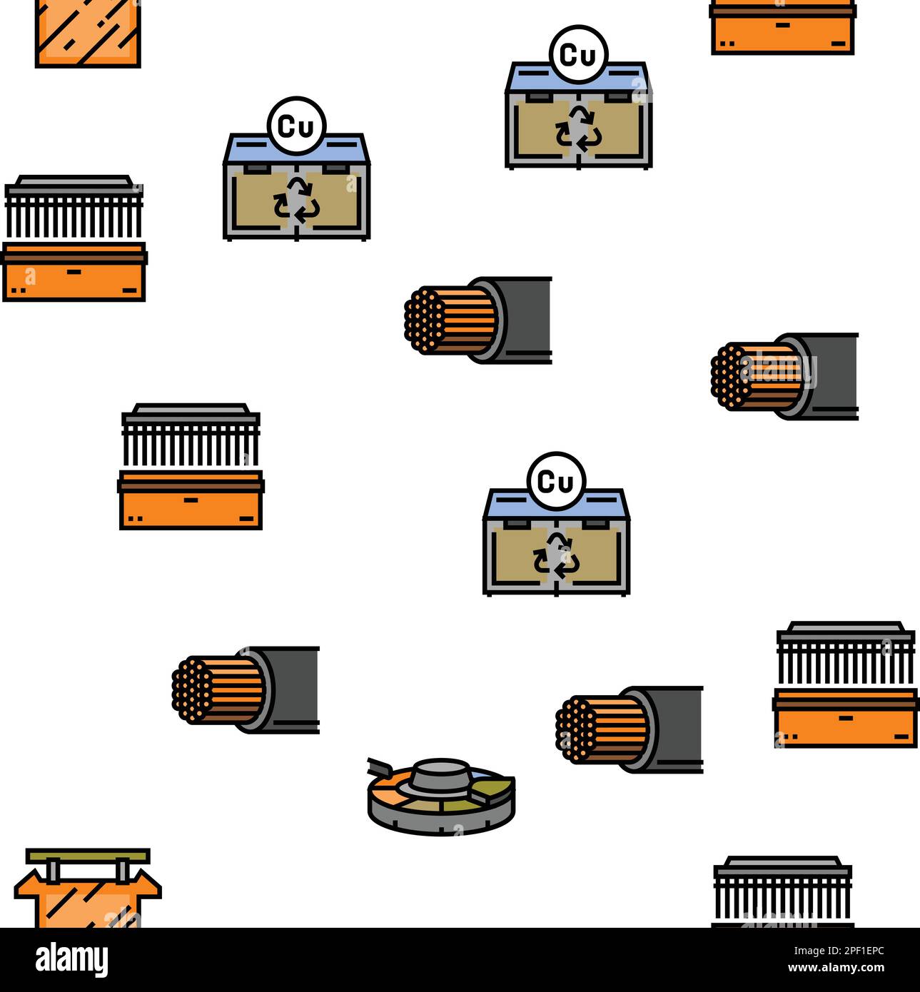 copper metal production steel vector seamless pattern Stock Vector ...