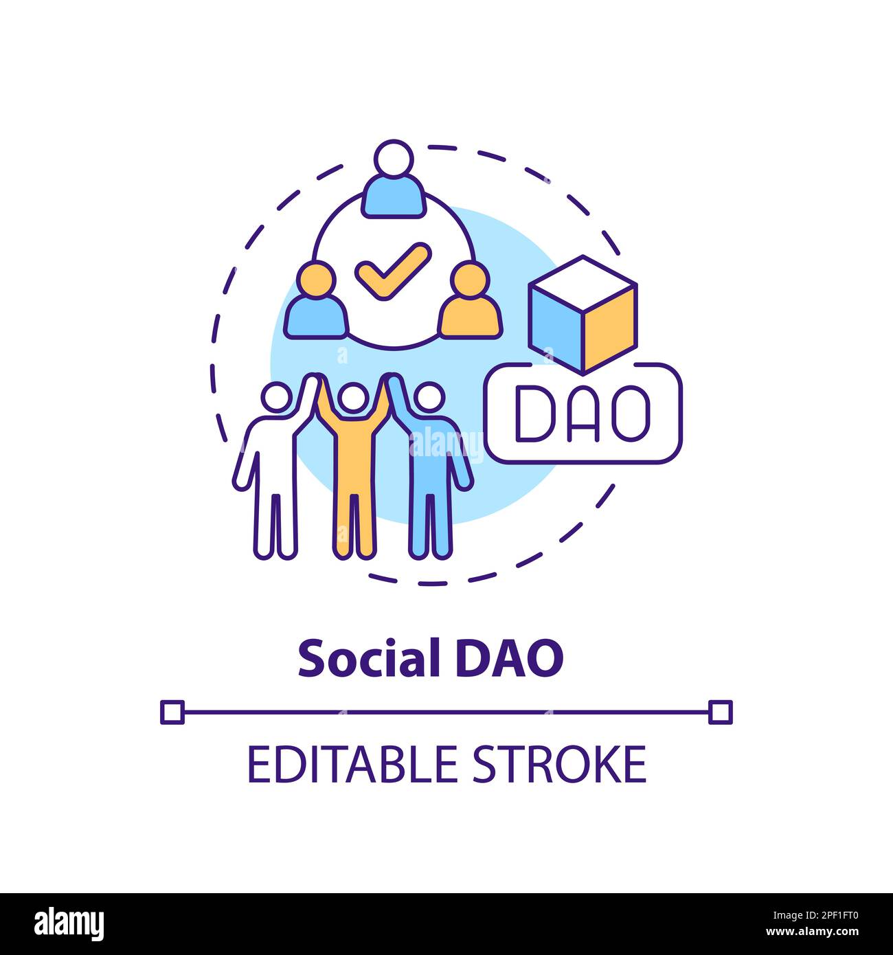 Social DAO concept icon Stock Vector Image & Art - Alamy