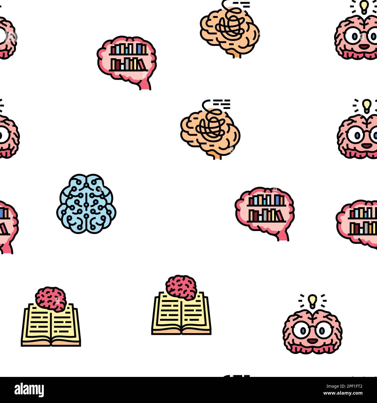 Think brain power pattern Stock Vector Images - Alamy