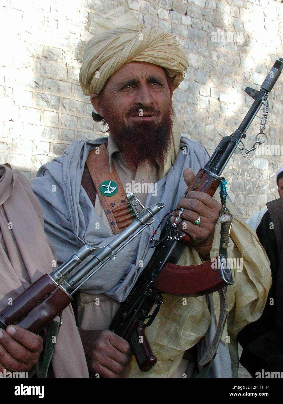 Malik Mehar Dil Khan, an elder of Mehsud tribe, gets ready to lead his ...