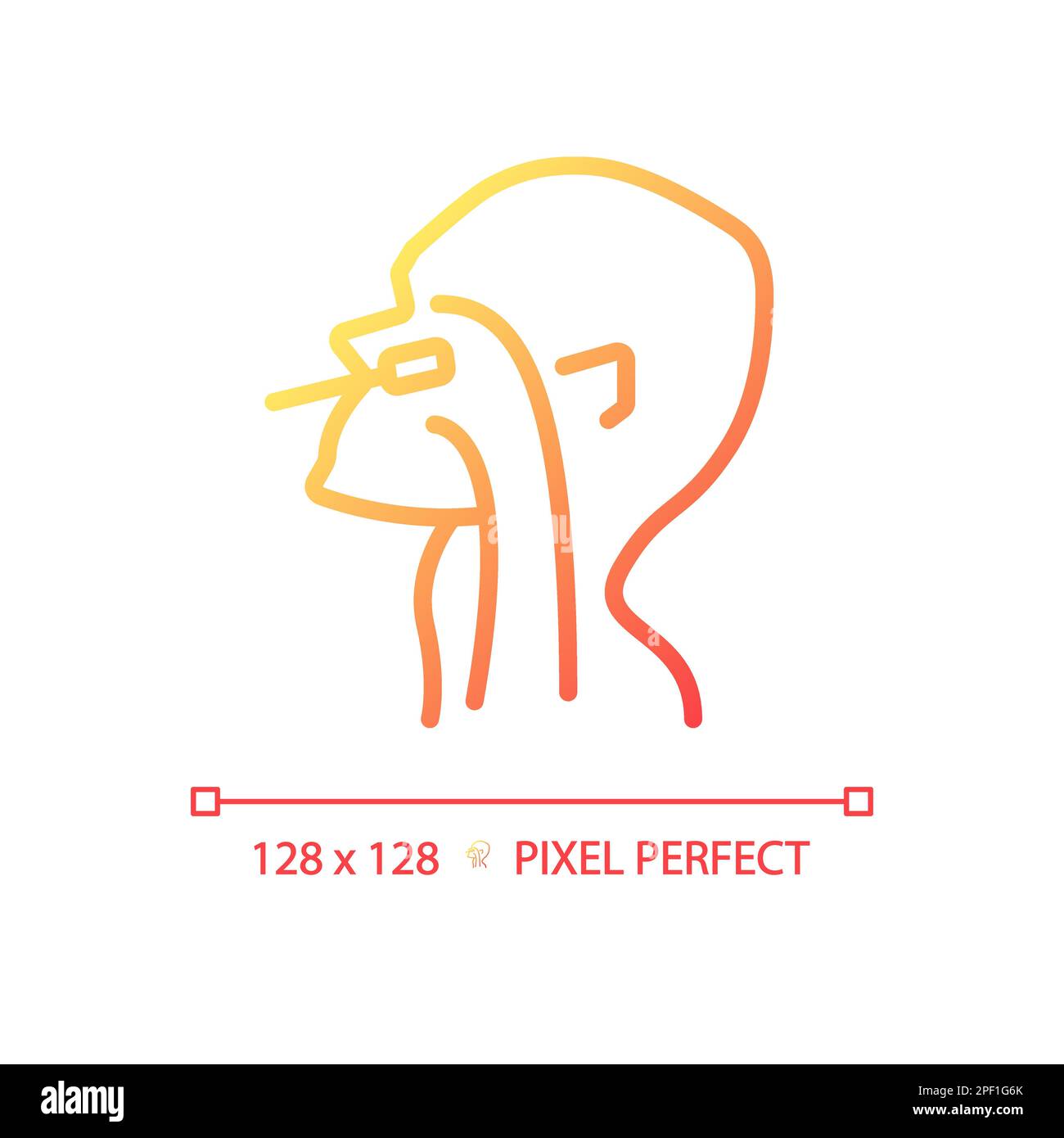 PCR test pixel perfect gradient linear vector icon Stock Vector Image ...