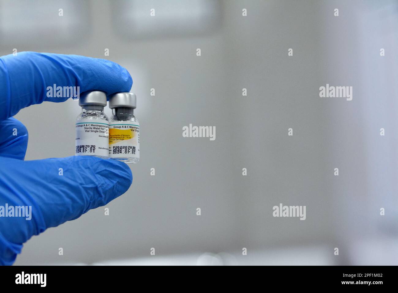 Cairo, Egypt, March 11 2023: Purified polysaccharide of Neisseria ...
