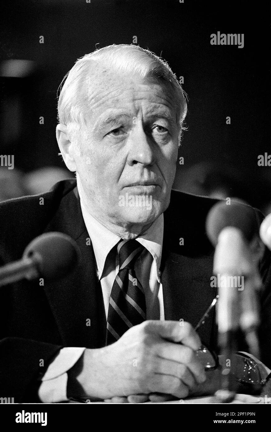 **FILE** Then-Indiana Gov. Robert Orr, is photographed during a Senate ...