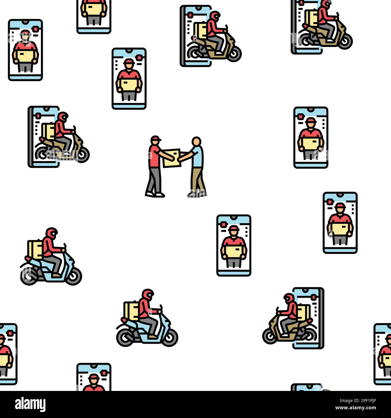 Home parcel delivery pattern Stock Vector Images - Alamy