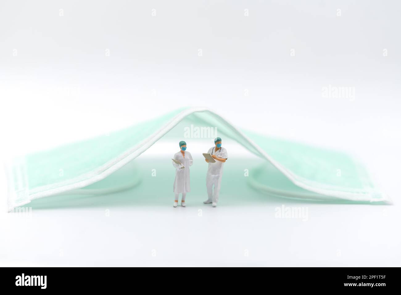 Healthcare and Protection concept. Closeup of doctor and nurse ...