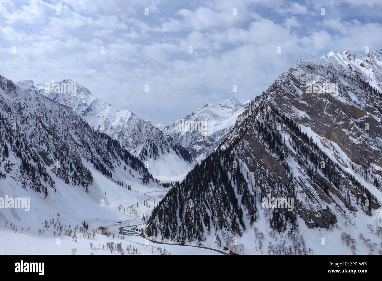 Ladakh, India. 16th Mar, 2023. A view of Himalayan Zoji La Pass after ...