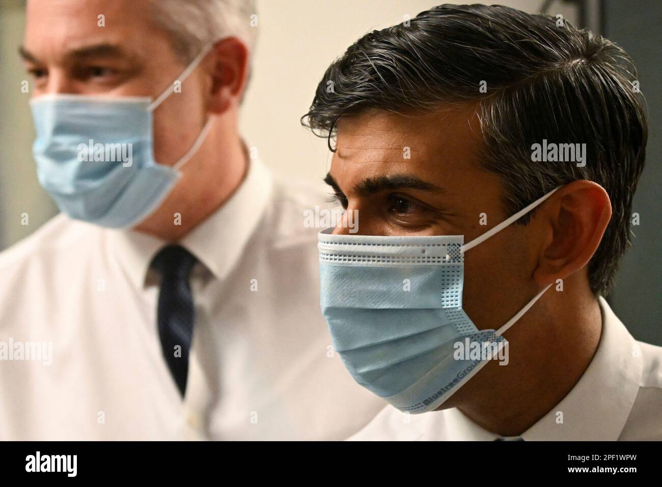 Britain's Prime Minister Rishi Sunak, right, and Health Secretary ...