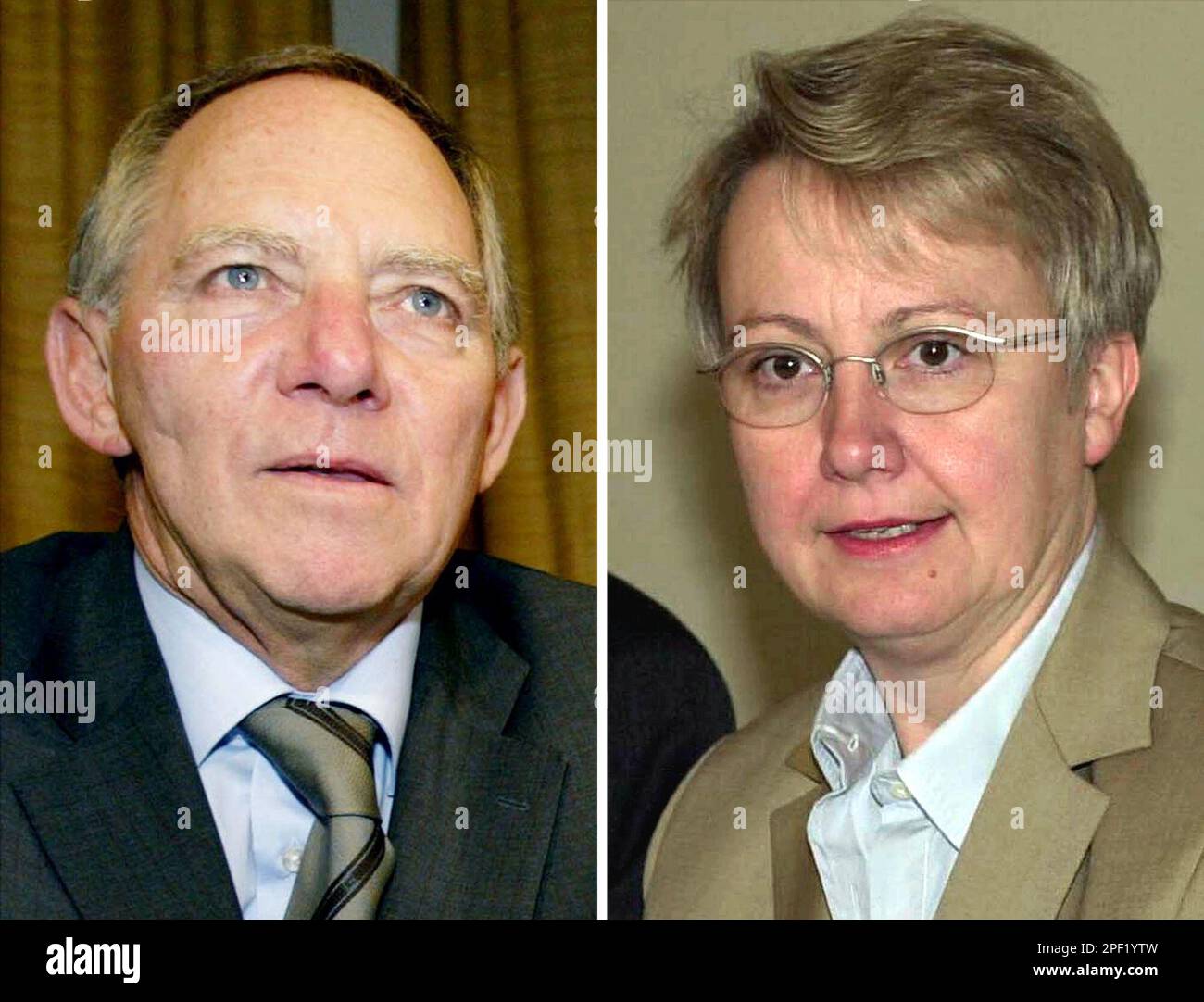 Ein Kombinationsfoto zeigt Archivbilder von Wolfgang Schaeuble, links ...