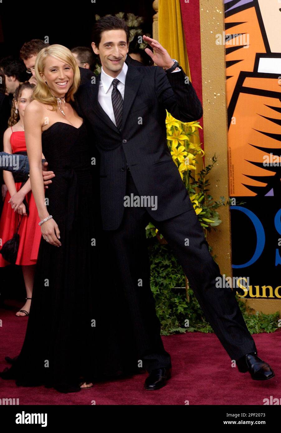 Actor Adrien Brody arrives with girlfriend Michelle DuPont for the 76th ...