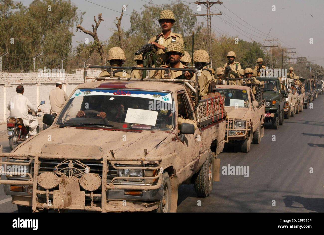 Troops of Pakistan army patrol in Multan, Pakistan on Saturday, Feb 28 ...