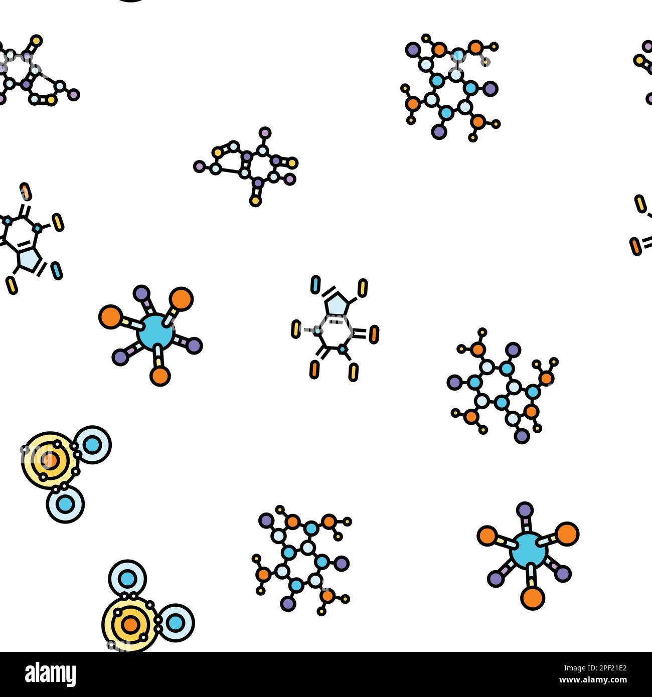 molecular science chemistry atom vector seamless pattern Stock Vector ...