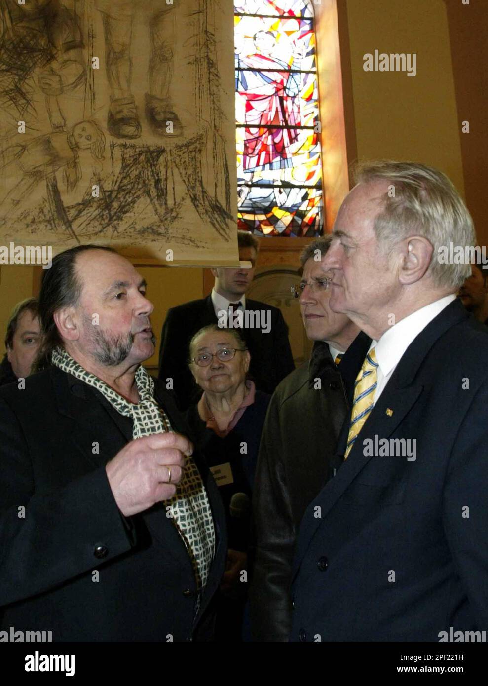 Der russlanddeutsche Kuenstler Nikolas Rode zeigt Bundespraesident ...