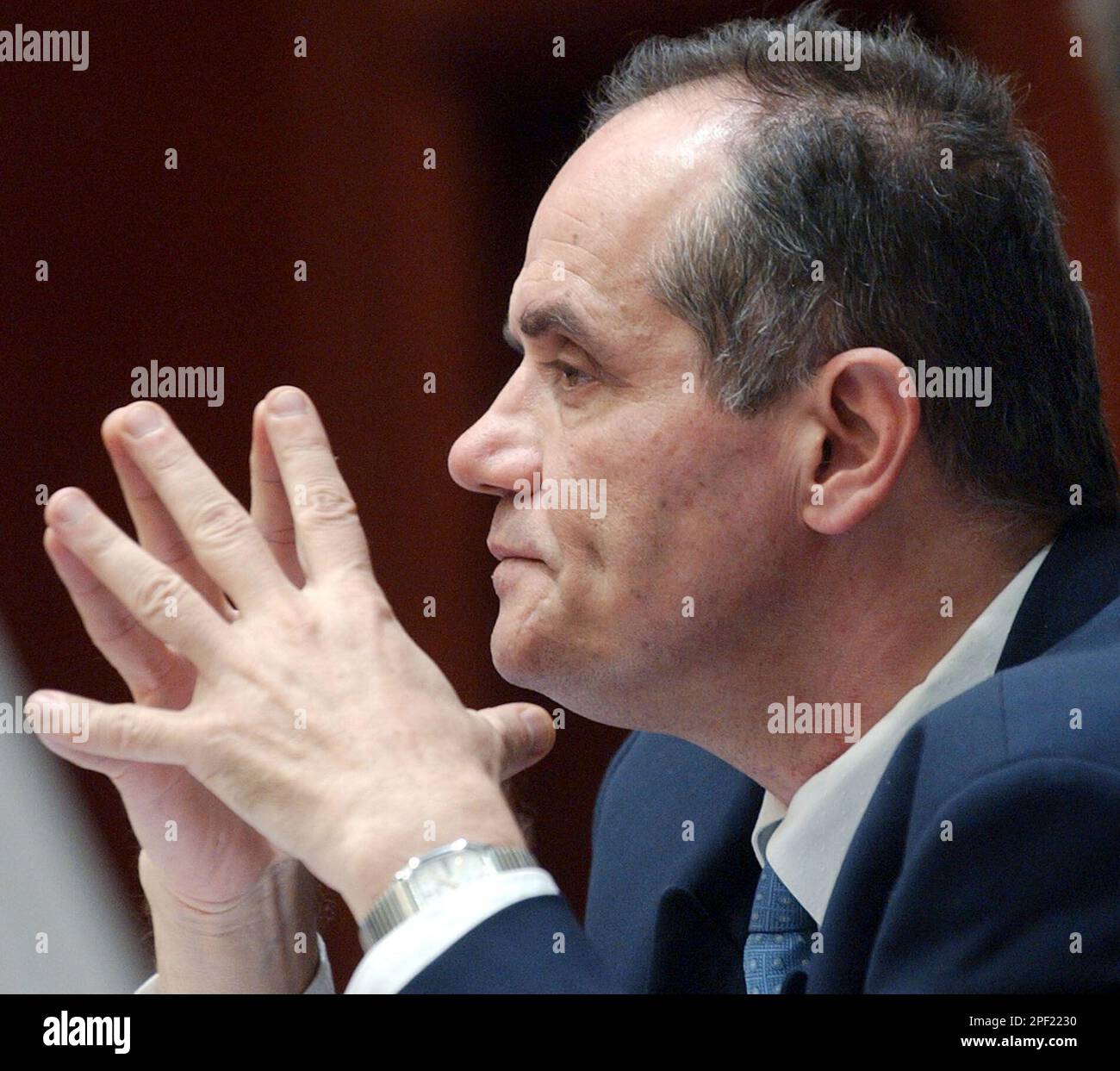 ** FILE ** Speaker of the Macedonian Parliament Ljubco Jordanovski, is ...