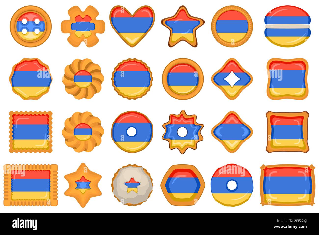 Homemade cookie with flag country Armenia in tasty biscuit, cookie ...