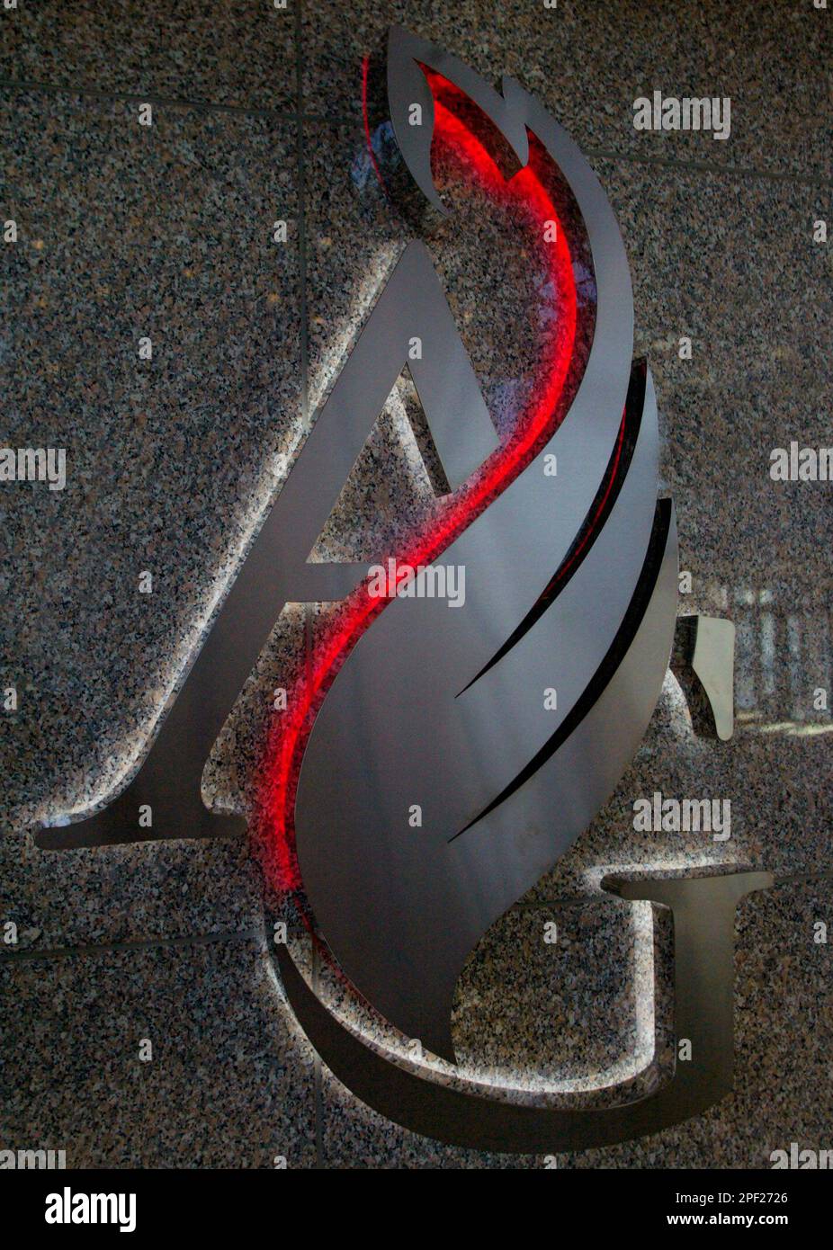 A large version of the new A.G. Edwards company logo greets visitors to ...