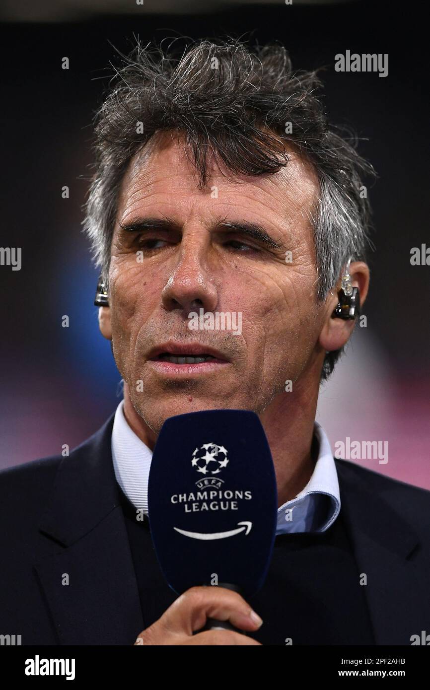 Gianfranco Zola, ex-soccer player, now television commentator during ...