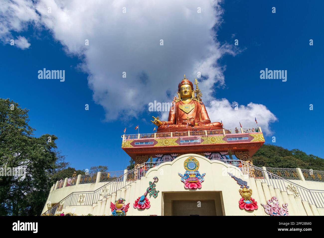 Holy statue of Guru Padmasambhava or born from a lotus, Guru Rinpoche ...