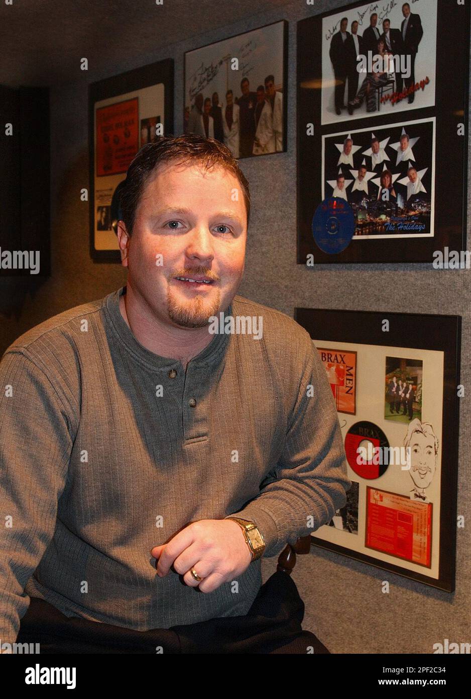 Sean Moran poses in his recording studio at his home in Indiana, Pa ...