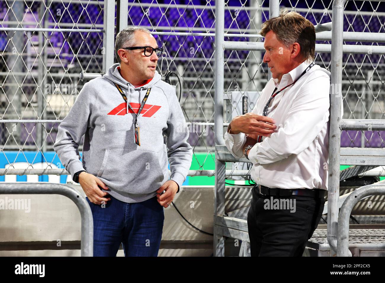 Jeddah, Saudi Arabia. 16th Mar, 2023. (L to R): Stefano Domenicali (ITA ...