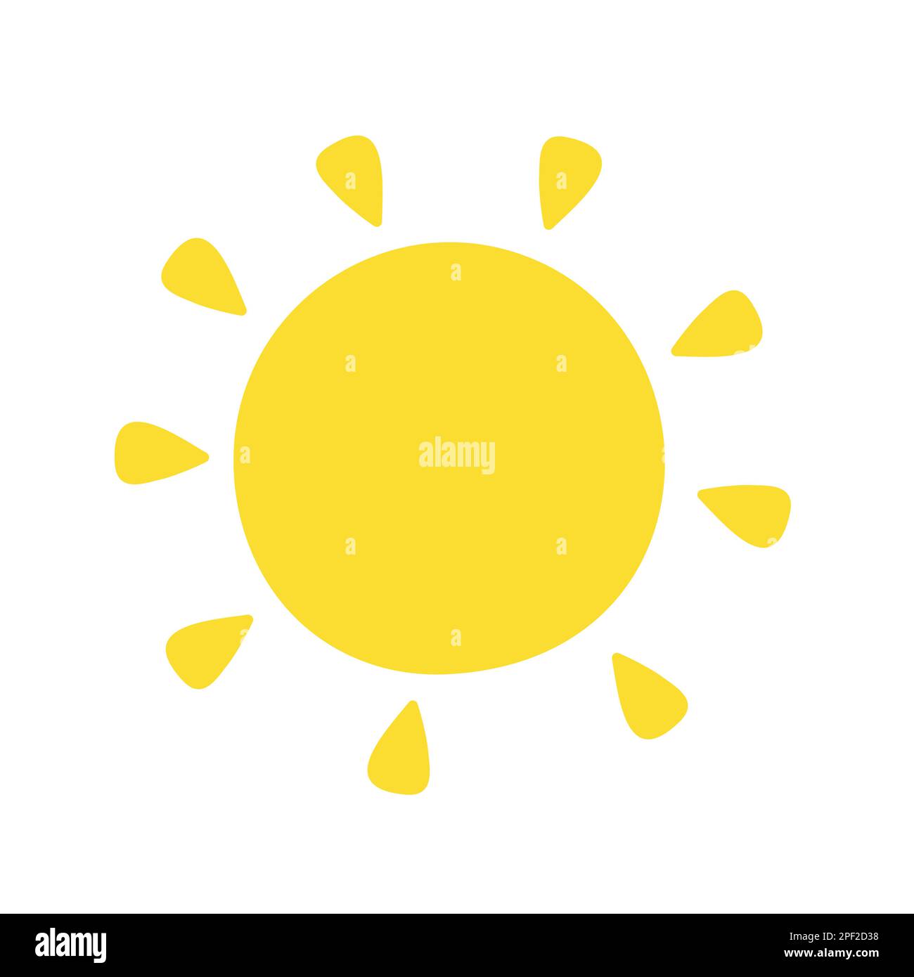Vector flat hand drawn sun Stock Vector Image & Art - Alamy