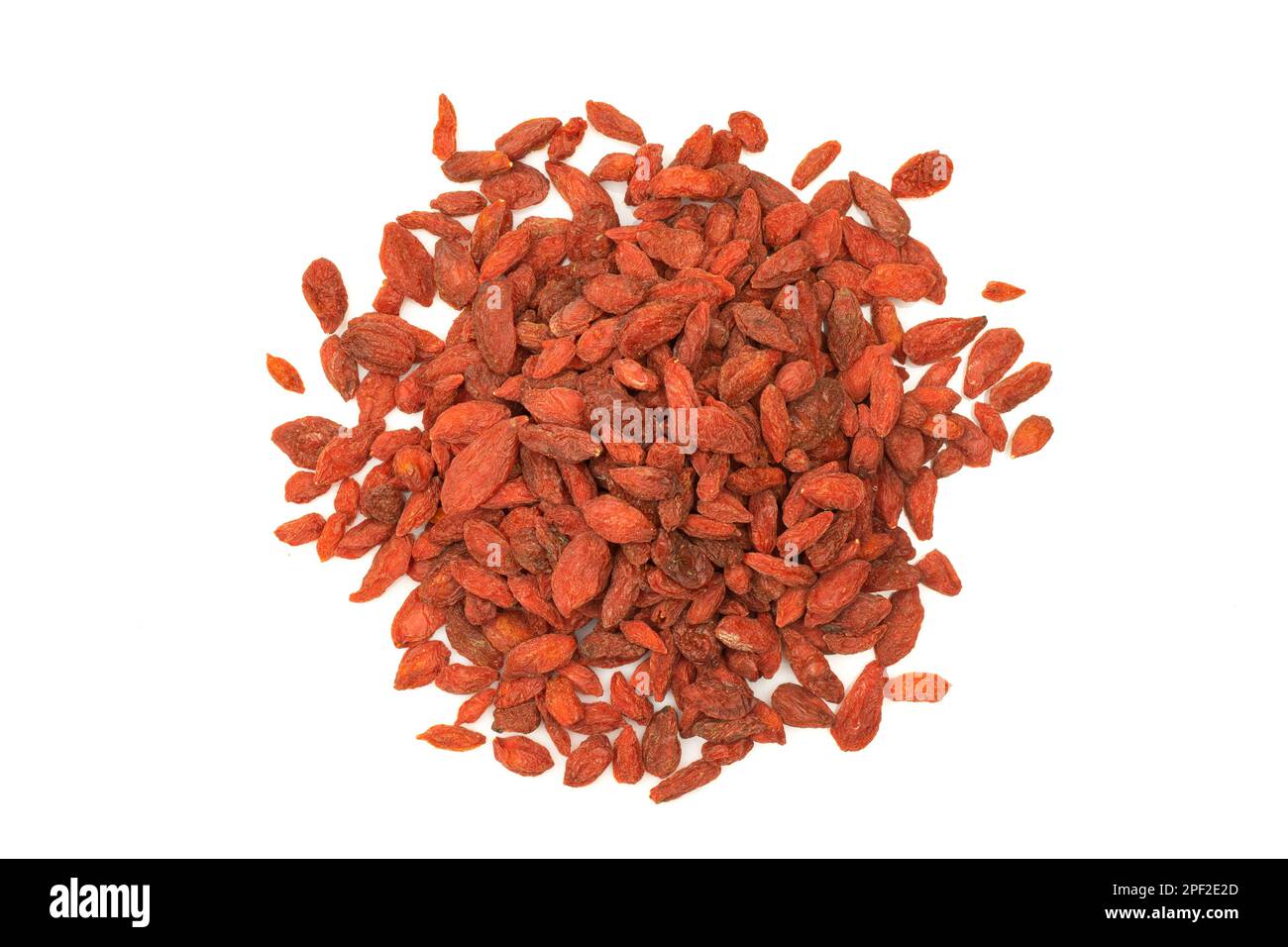 Pile of chinese goji seeds isolated on white background. Dry asian ...