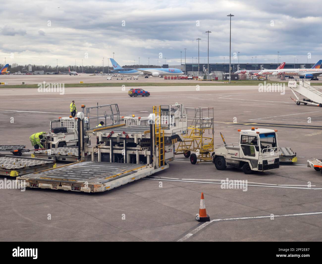 Infrastructure at Manchester airport, Manchester, UK Stock Photo - Alamy