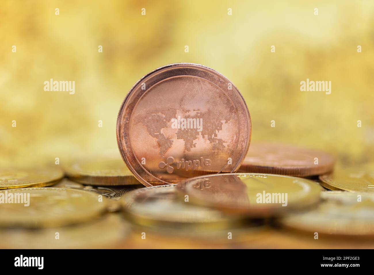 Gold coin and vintage map hi-res stock photography and images - Alamy