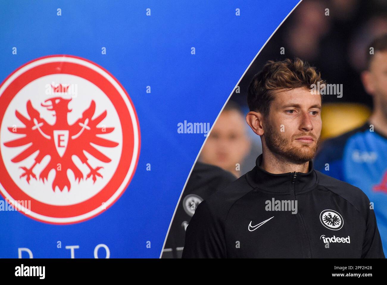 Naples, Italy. 15 Mar, 2023. Christopher Lenz of Eintracht Frankfurt ...