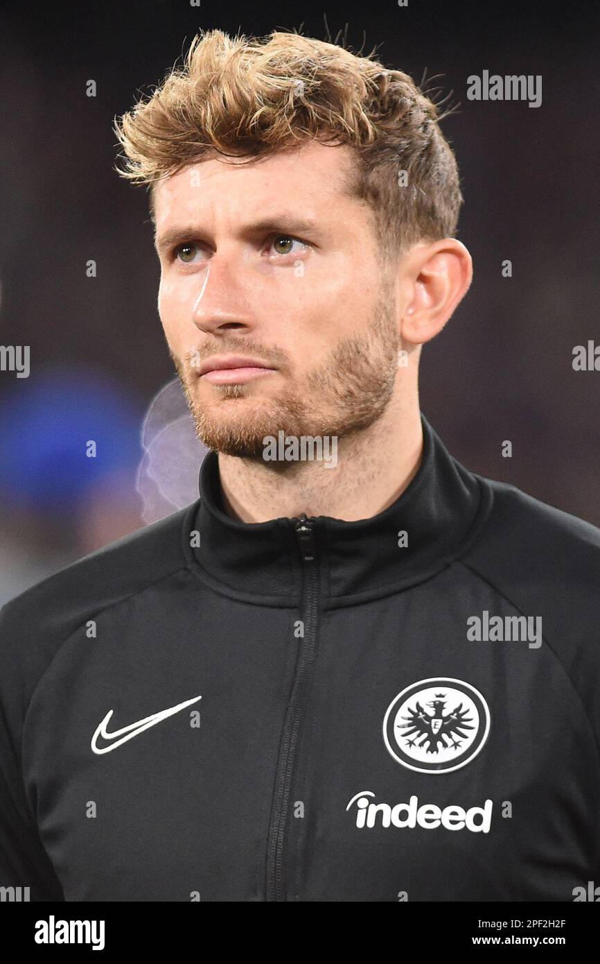 Naples, Italy. 15 Mar, 2023. Christopher Lenz of Eintracht Frankfurt ...