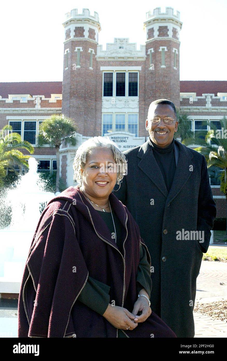 Doby Flowers, left, and her brother Fred Flowers, both from Tallahassee ...