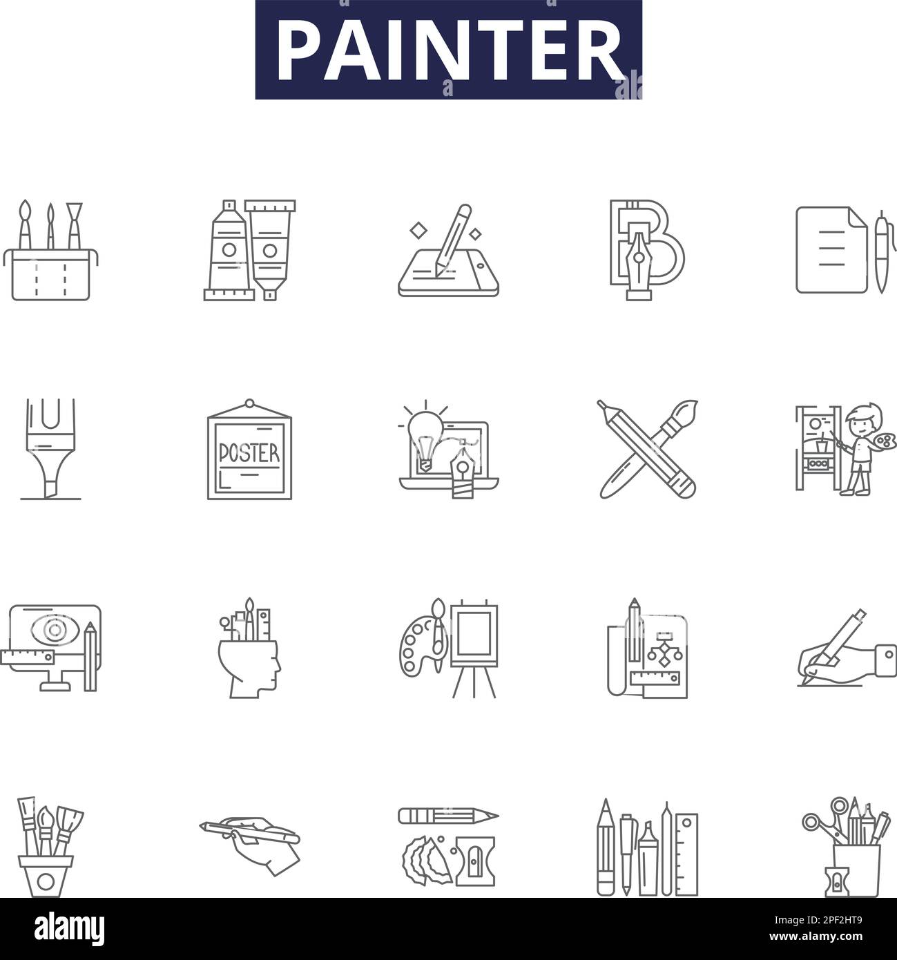 Artist primer brush Stock Vector Images - Alamy