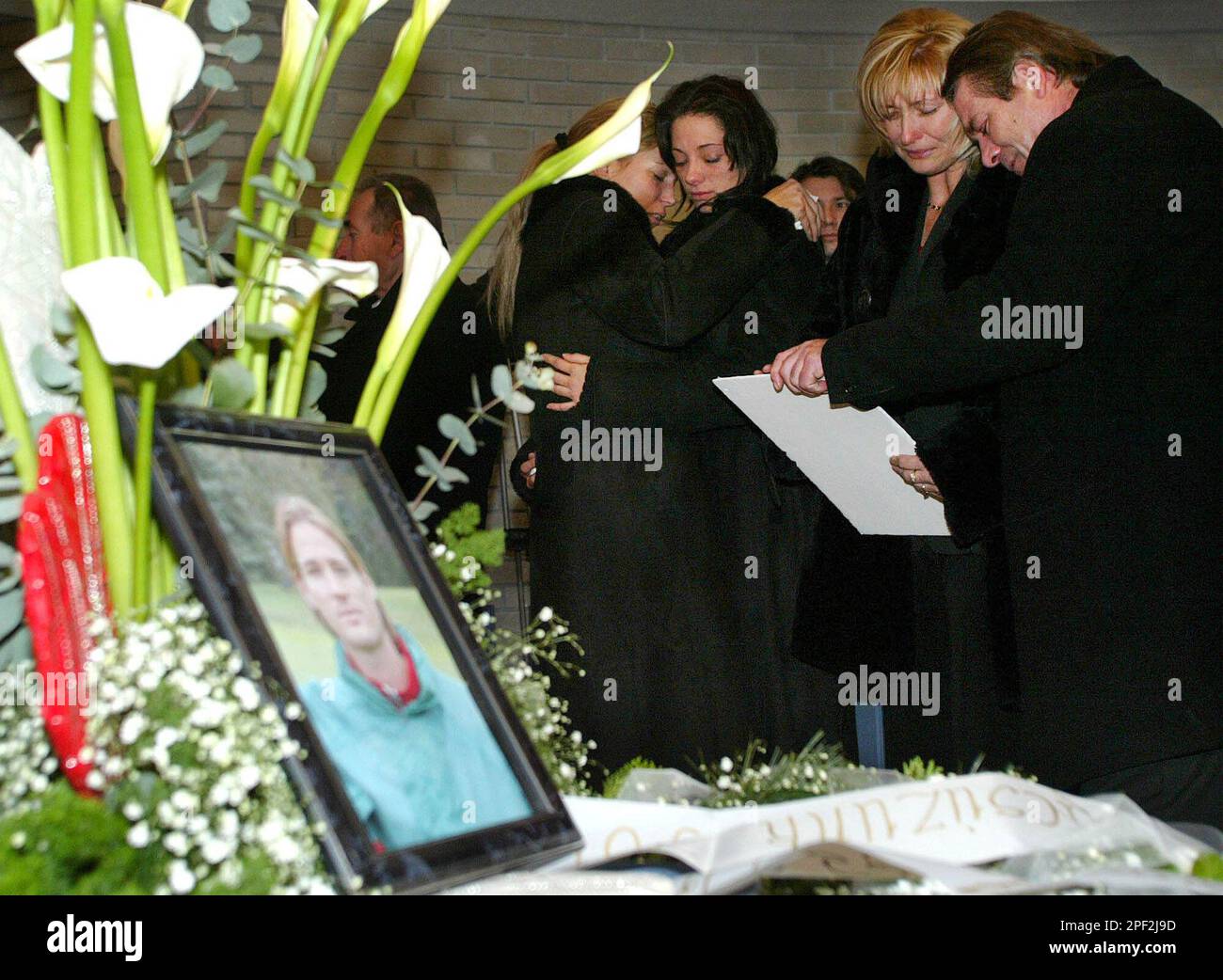 Relatives of Hungarian soccer player of Benfica of Portugal Miklos ...