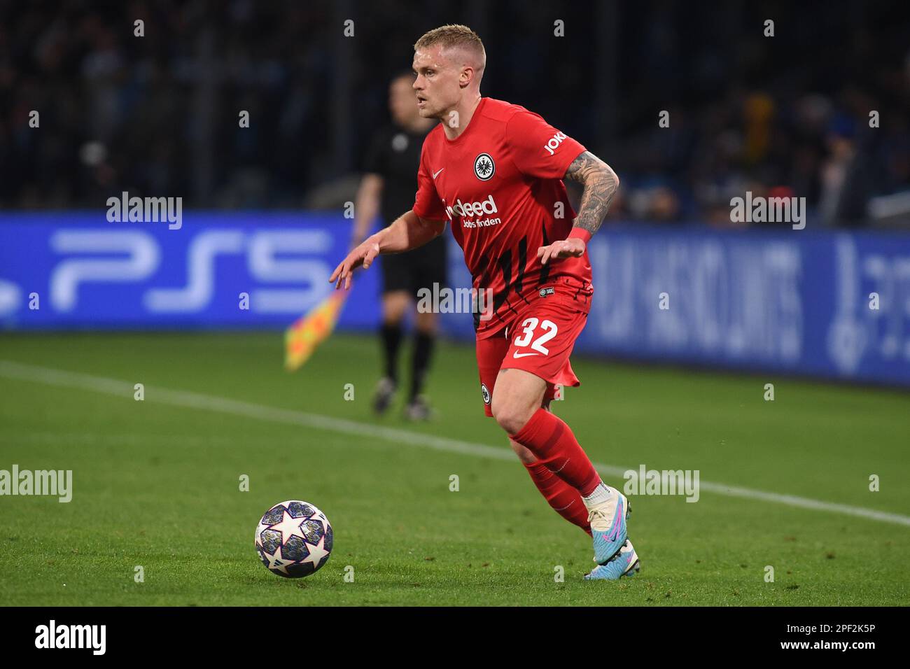 Naples, Italy. 15 Mar, 2023. Philipp Max of Eintracht Frankfurt during ...