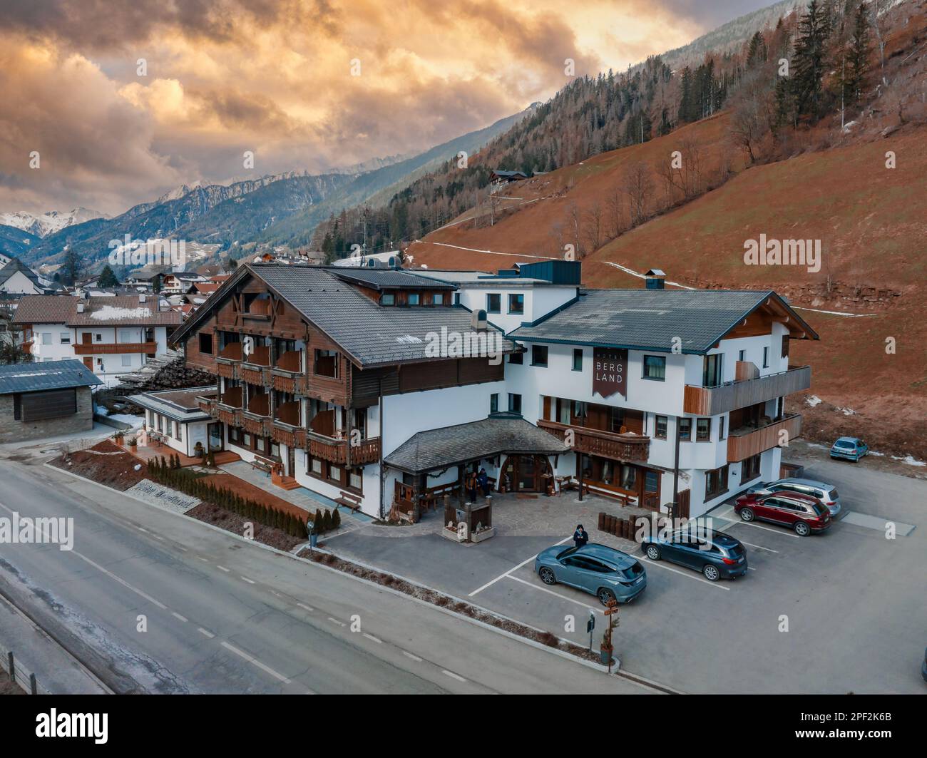 Typical wooden alpine house decorated hi-res stock photography and ...