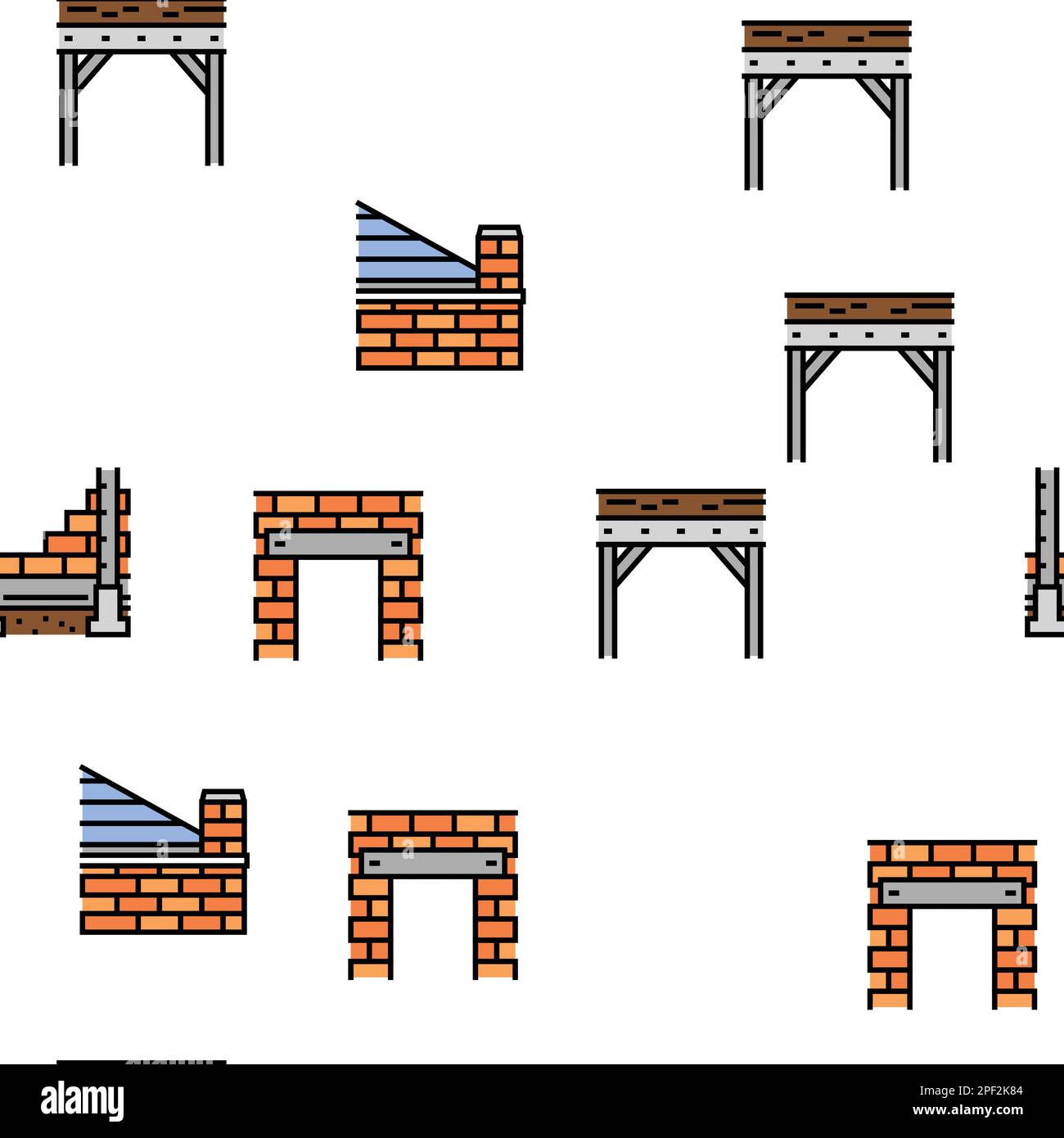 Building House Structure Vector Seamless Pattern Stock Vector Image And Art Alamy