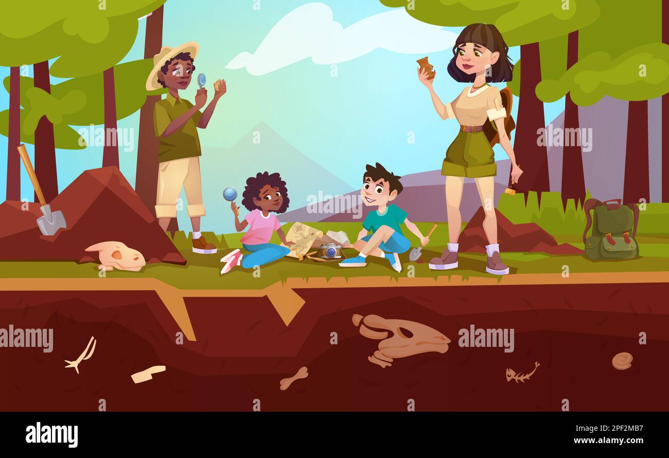 Child skeleton excavation Stock Vector Images - Alamy