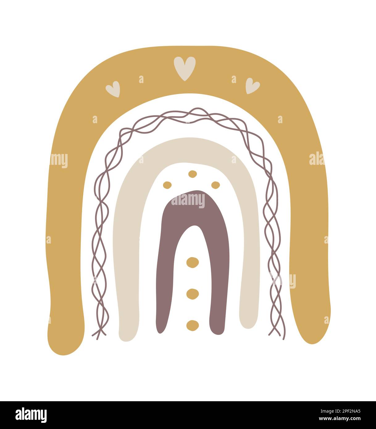 Cute boho rainbow in minimal style Stock Vector Image & Art - Alamy