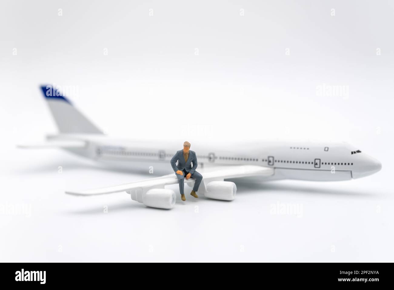 Business and Travel Concept. Businessman miniature figure people ...