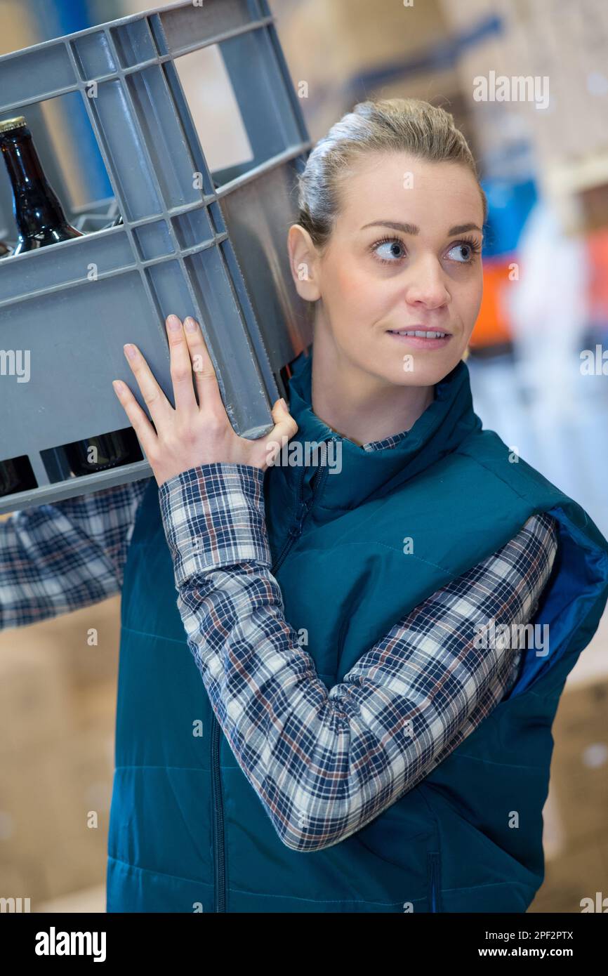 Female activist holding recycling hi-res stock photography and images ...