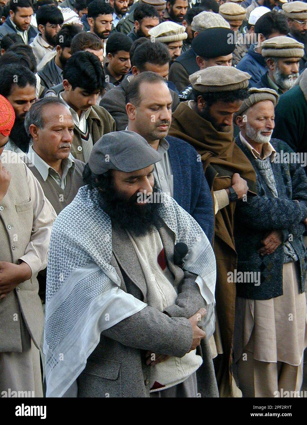 Syed Salahuddin, front, Supreme Commander of Hizbul Mujahideeen, a ...