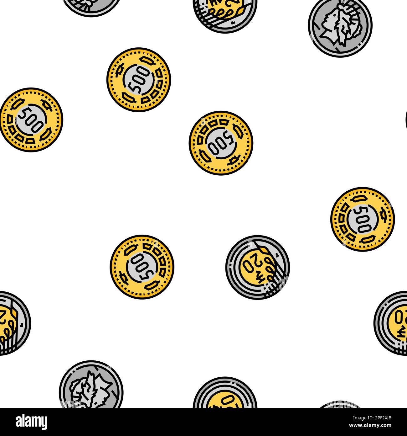 coin gold money cash bank vector seamless pattern Stock Vector Image ...