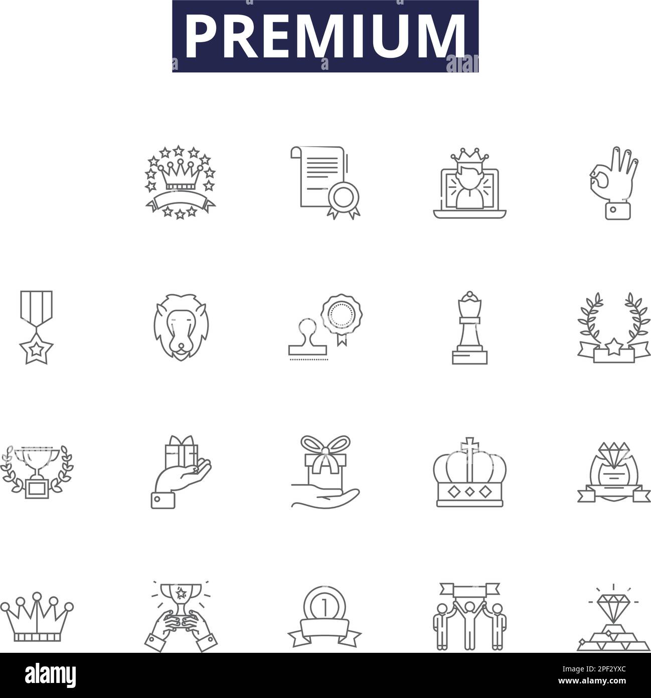 Premium line vector icons and signs. Lavish, Splurge, Expensive, Prime ...