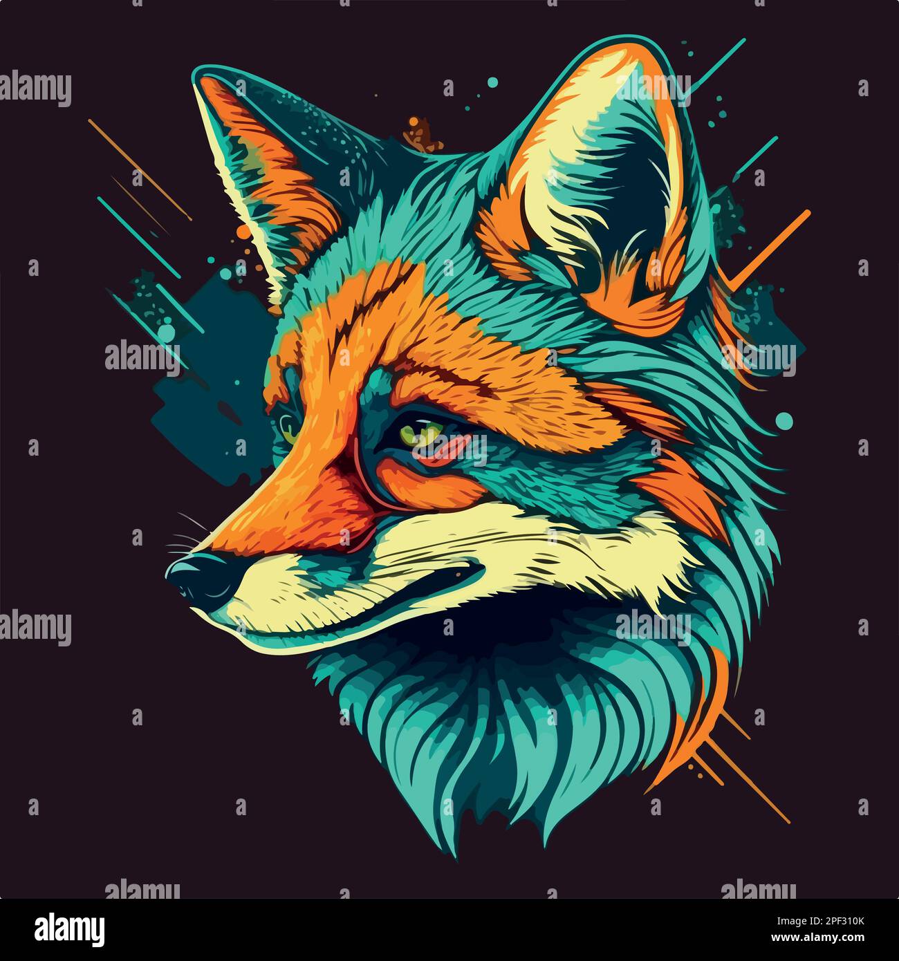 Polygon fox face Stock Vector Images - Alamy