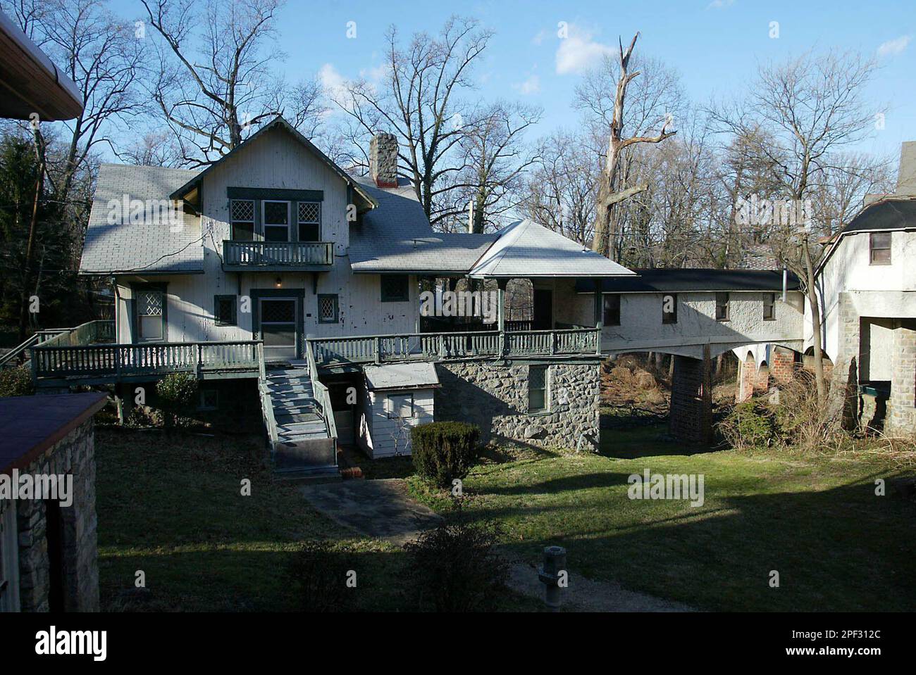 A rundown replica swiss chalet house once used as a sorority house is ...