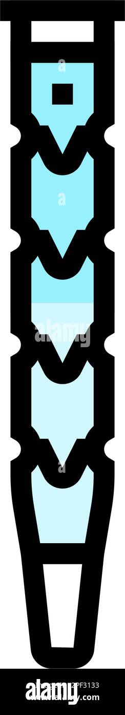 fractionating column chemical glassware lab color icon vector ...