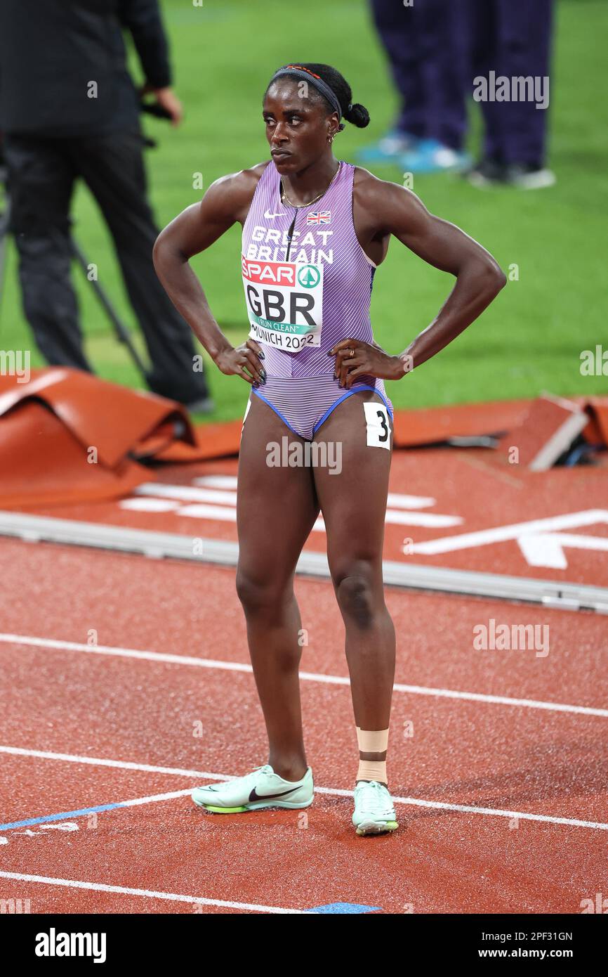Victoria OHURUOGU waiting for the start of 4 * 400m Relay Final at the European Athletics ...