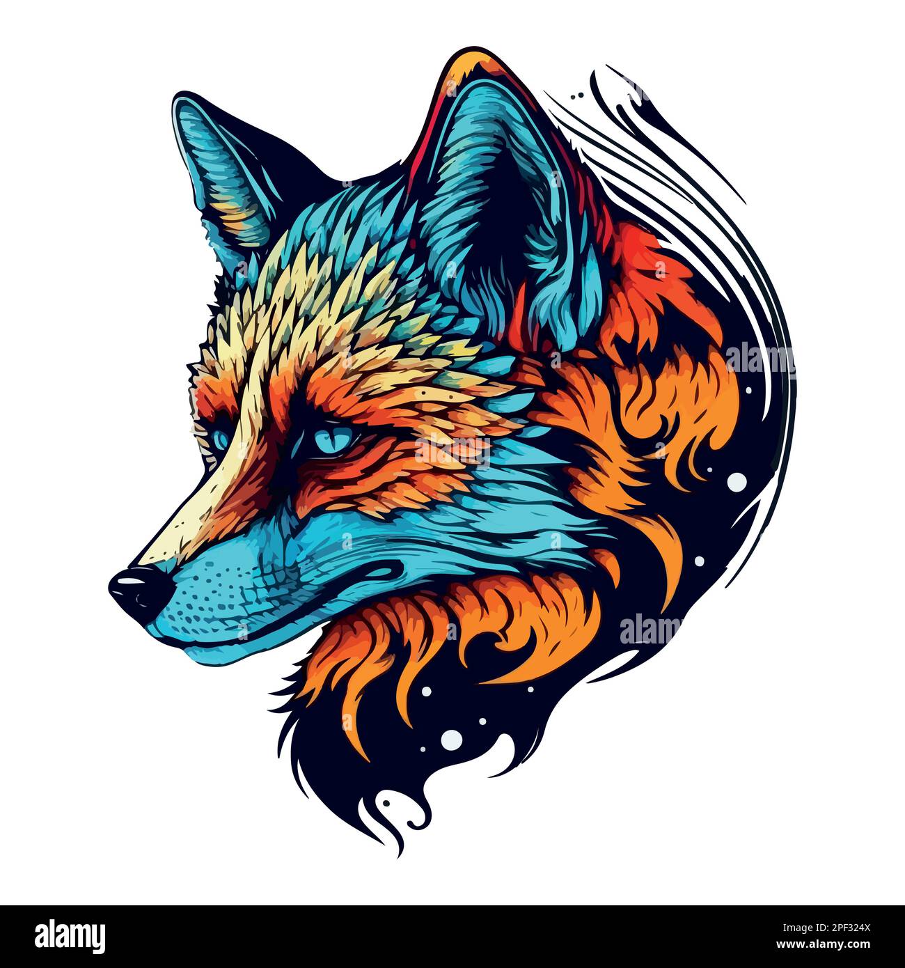 Fox with art Stock Vector Images - Alamy